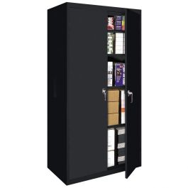 Bomgaars : Steel Cabinets USA Fixed Shelf Black Metal Storage Cabinet ...