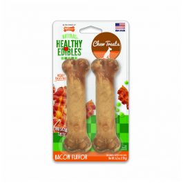 Bomgaars : Nylabone Longer Lasting Bacon Dog Chews, 2-Pack : Rawhide