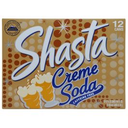 Bomgaars : Shasta Creme Soda Caffeine Free, 12-Pack : Sodas