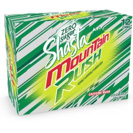 Bomgaars : Shasta Zero Sugar Mountain Rush Soda, 12-Pack : Sodas