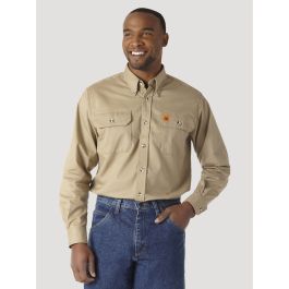 Bomgaars : Wrangler RIGGS Flame Resistant Long Sleeve Work Shirt : Shirts