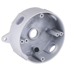 Bomgaars : Bell Box Outlet, Round, White Shrinkwrapped : Electrical Boxes