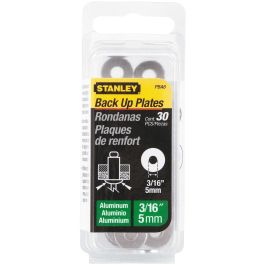 Bomgaars : Stanley Aluminum Back Up Plates, 30-Pack : Rivets