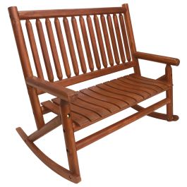Bomgaars : Leigh Country Amber-log® Double Rocker : Rocking Chairs