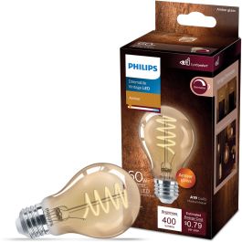 Bomgaars : Philips Vintage LED 6.5W (60W equiv) A19 Spiral Filament ...