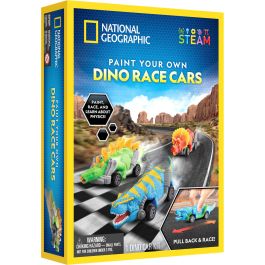 Bomgaars : NATIONAL GEOGRAPHIC™ Paint Your Own Dino Racecars : Toy Cars