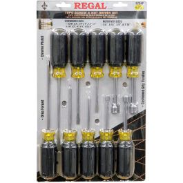 Bomgaars : Toolcache REGAL® Screw/Nut Driver Set, 10-Piece : Screwdrivers