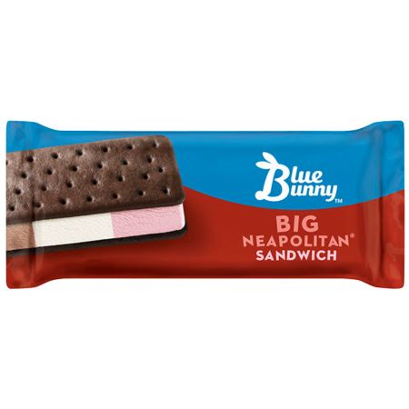 Bomgaars Blue Bunny Neapolitan Ice Cream Sandwich Ice Cream