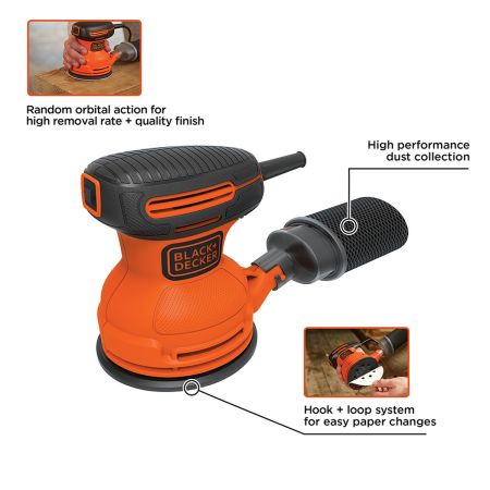 Bomgaars BLACK DECKER Random Orbit Sander 5 IN Orbital Sanders