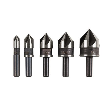 Bomgaars Irwin Black Oxide Twist Drill Bit Set 5 Pack Countersink Bits