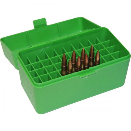 Bomgaars : MTM CASE-GARD Ammo Box 50 Round Flip-Top 270 Win 30-06 25-06, Green : Ammunition Boxes