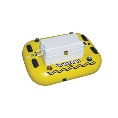 Bomgaars : Solstice Cooler Raft, Yellow / Blue : River Cooler Tubes